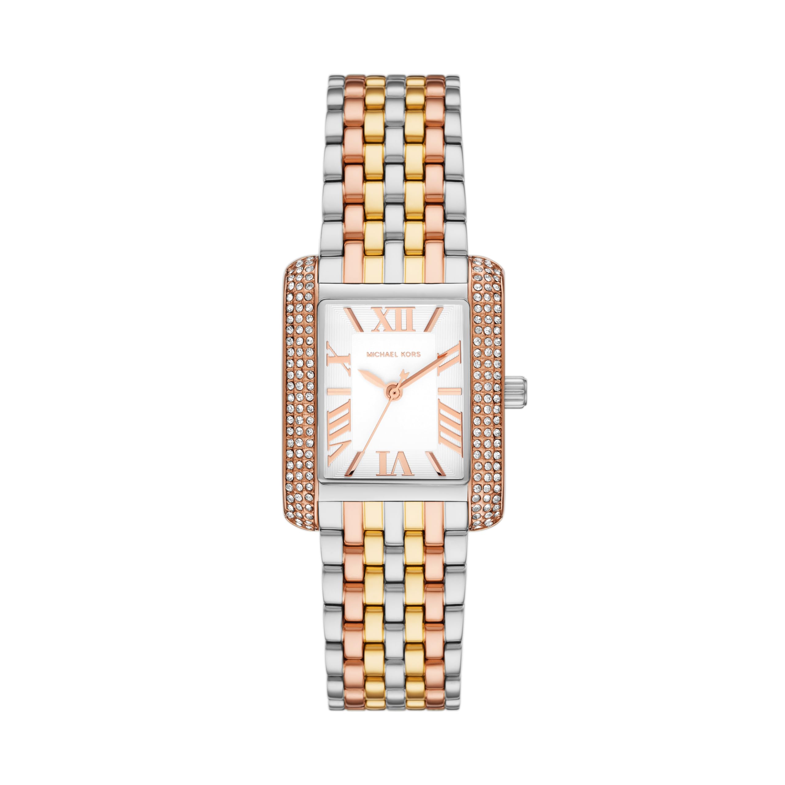 Amazon.com: Michael Kors Emery Three-Hand Tri-Tone Stainless Steel ...