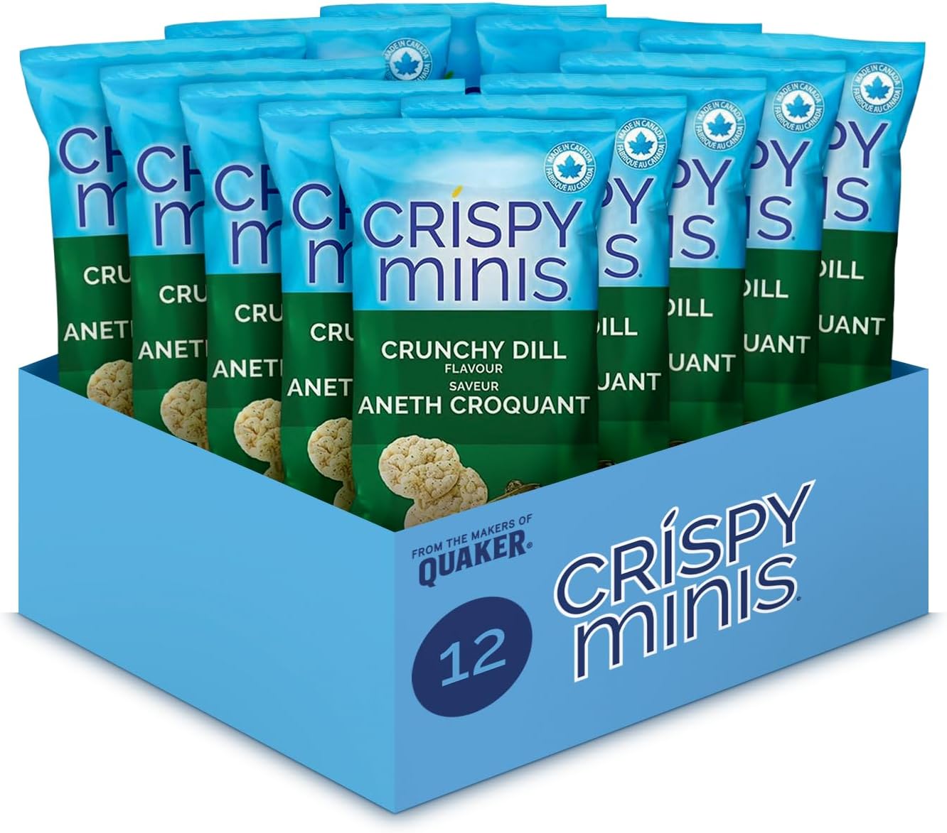 Crispy Minis Crunchy Dill Flavour Brown Rice Chips, Multi-Pack, 100g ...