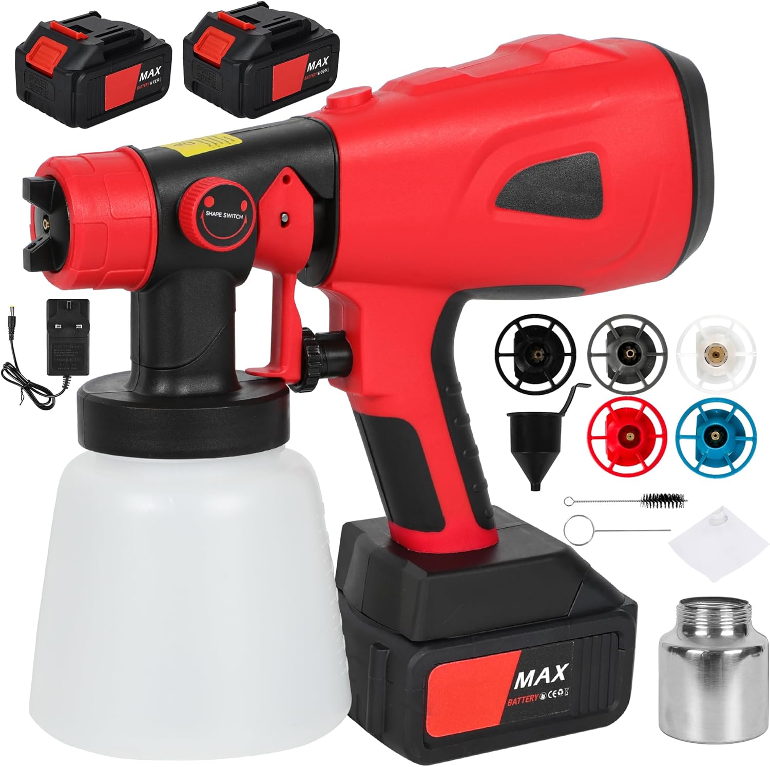 Paint Sprayer for Walls And Ceilings, Cordless Paint Sprayer 800ml/5 ...