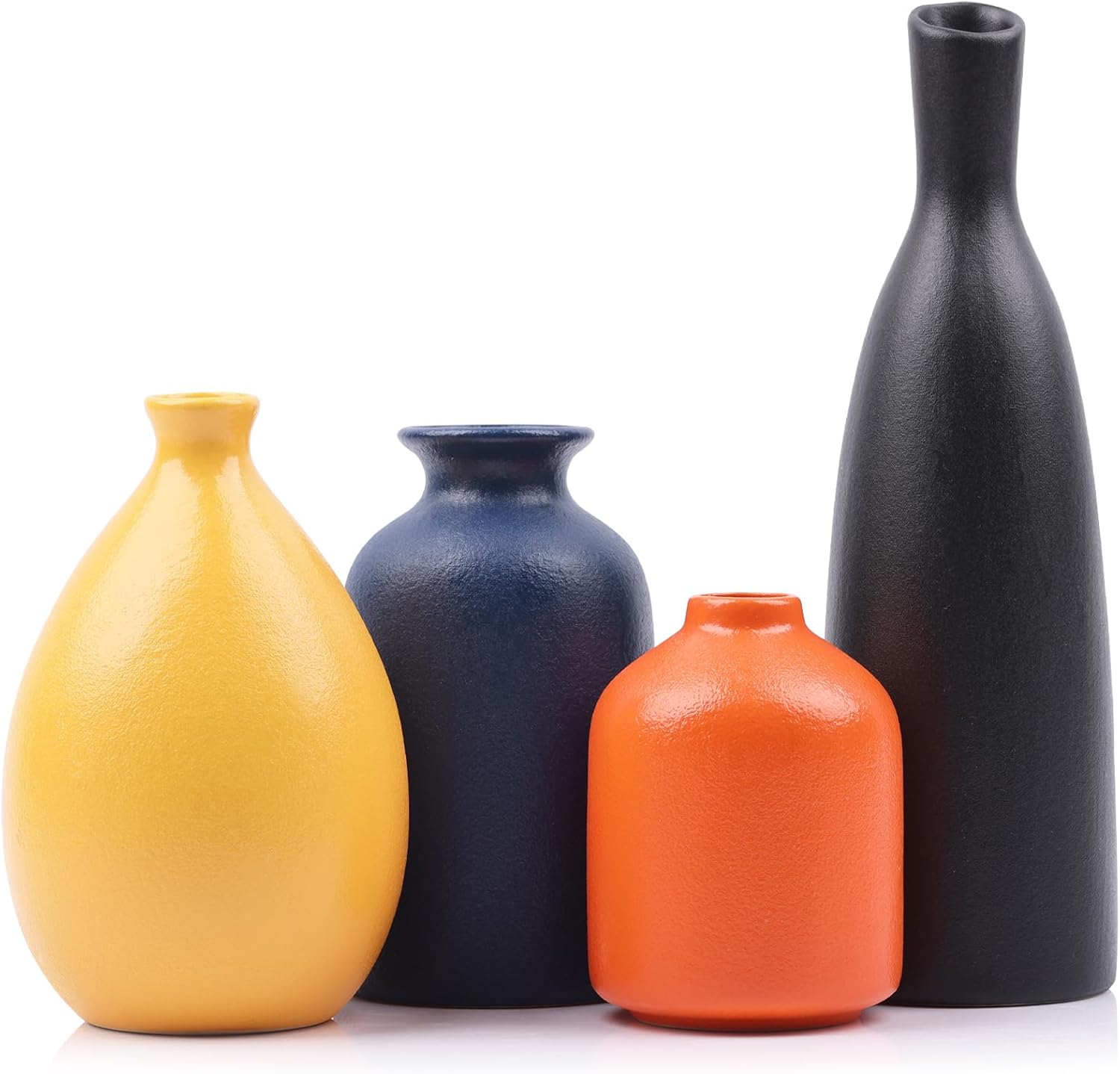 Amazon.com: Ceramic Bud Vases Set of 4, Minimalism Style Vases for ...