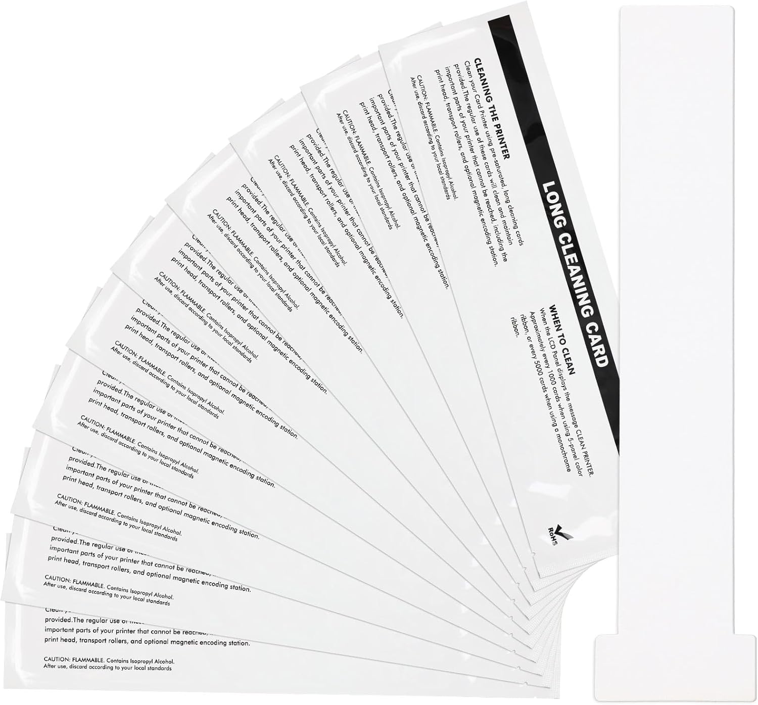 Amazon.com : Feifeiya Cleaning Card Kit, Set of 10 Cleaning ID Card ...