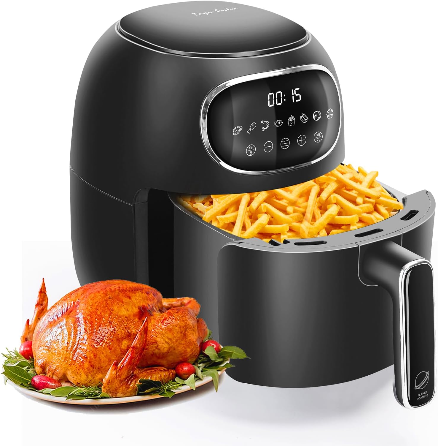 Taylor Swoden Small Air Fryer 3L Air Fryers Oven with Single Drawer, 8 ...