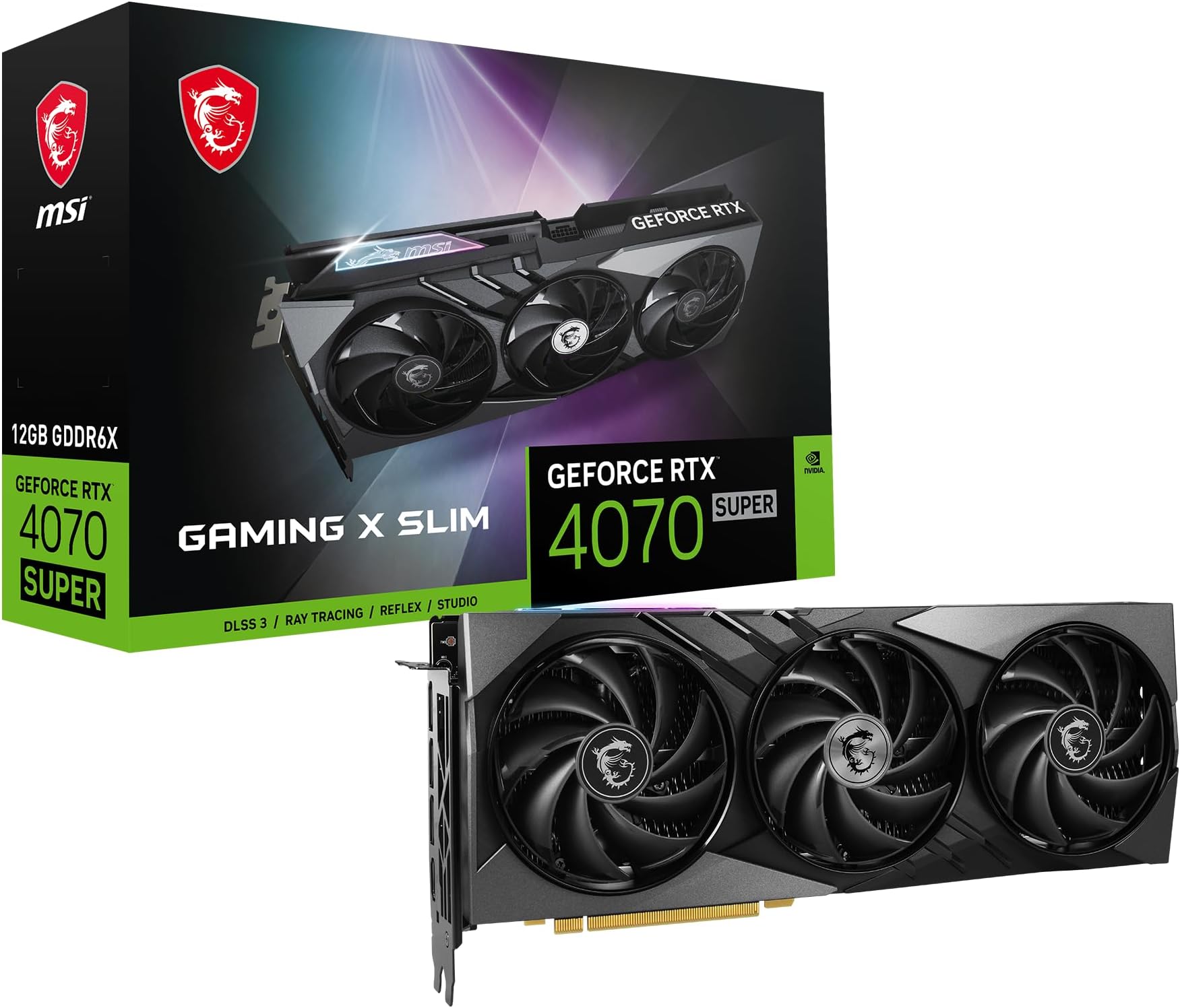 MSI GeForce RTX 4070 SUPER 12G Gaming X Slim Grafikkarte - RTX 4070 GPU ...