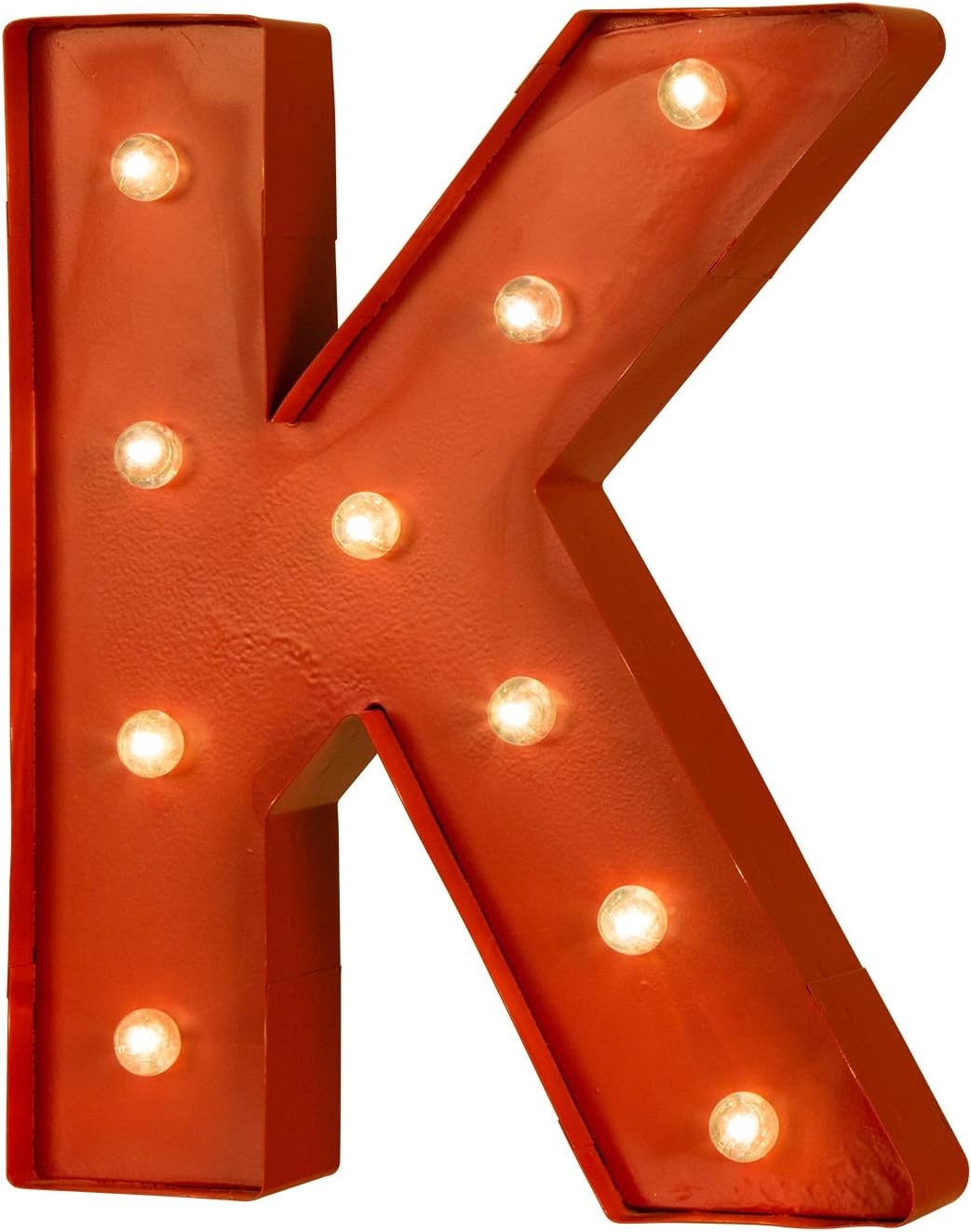 Amazon.com: Glitzhome Vintage Marquee LED Lighted Letter K Sign Battery ...