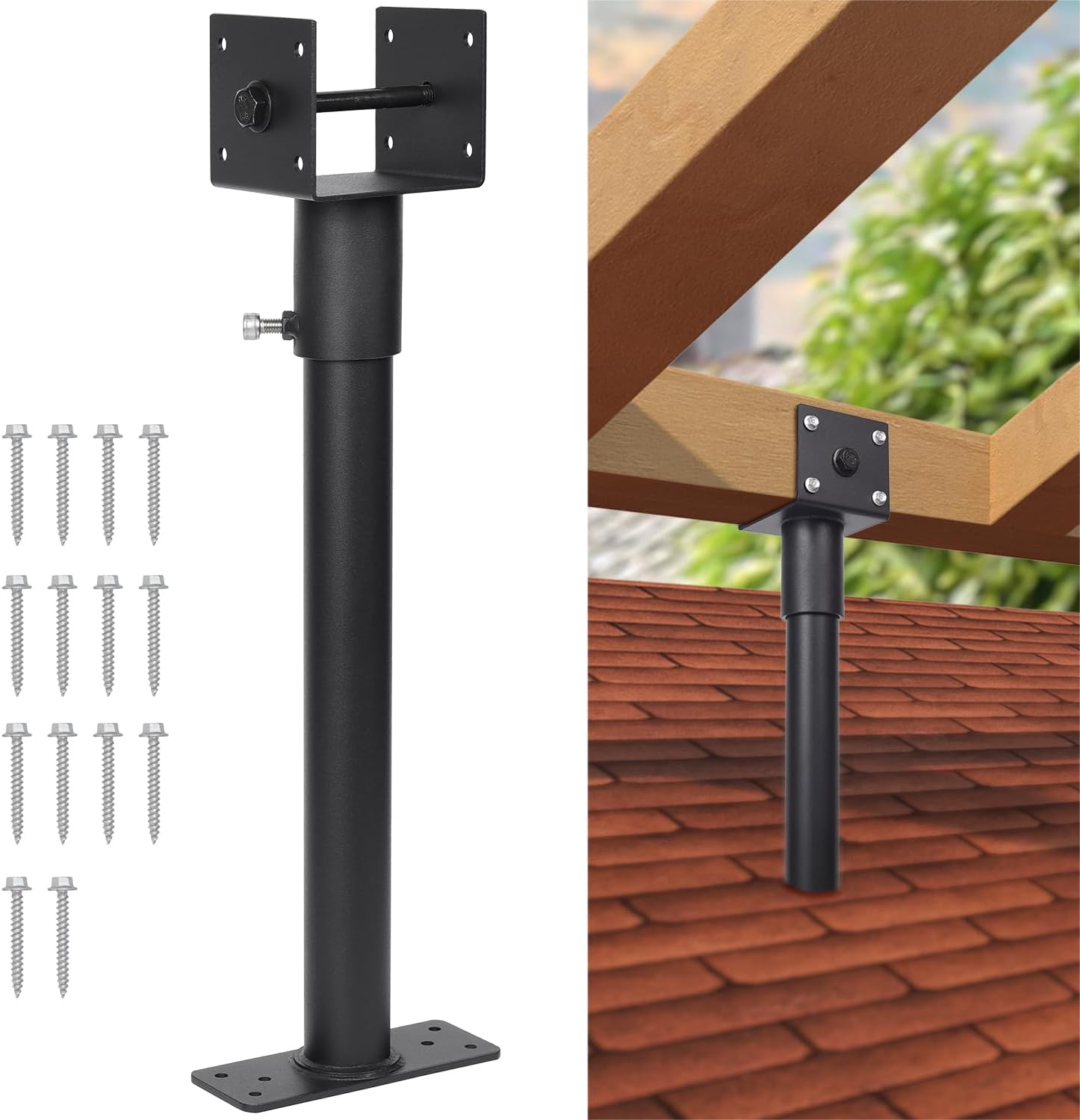 Amazon.com: 3.6" Heavy Duty Saddle Roof Riser for Patio Pergolas, 16-1/ ...