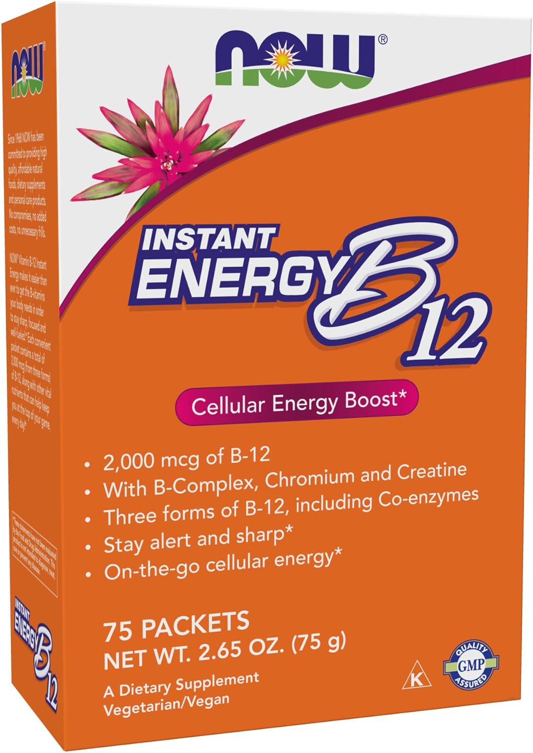 Amazon.com: NOW Supplements, Instant Energy B-12 (2,000 mcg of B-12 per ...