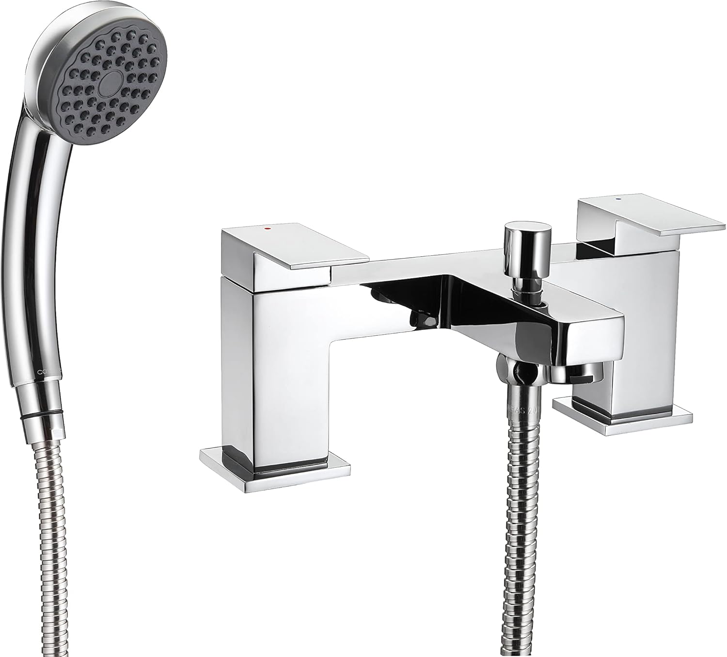 Cascade Edge Modern Bath Filler Shower Mixer Tap Double Lever Tub Tap ...