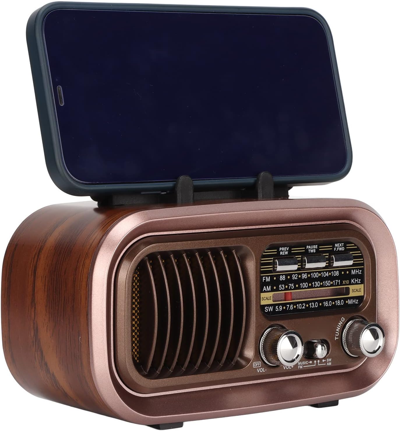 Altavoz Radio Vintage Bluetooths, 3 Bandas, Multifuncional, Portátil ...