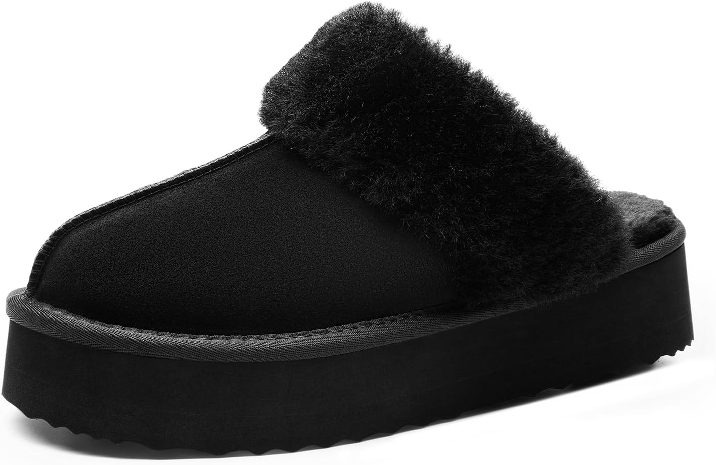 Amazon.com | DREAM PAIRS Platform Slippers for Women Genuine Suede ...