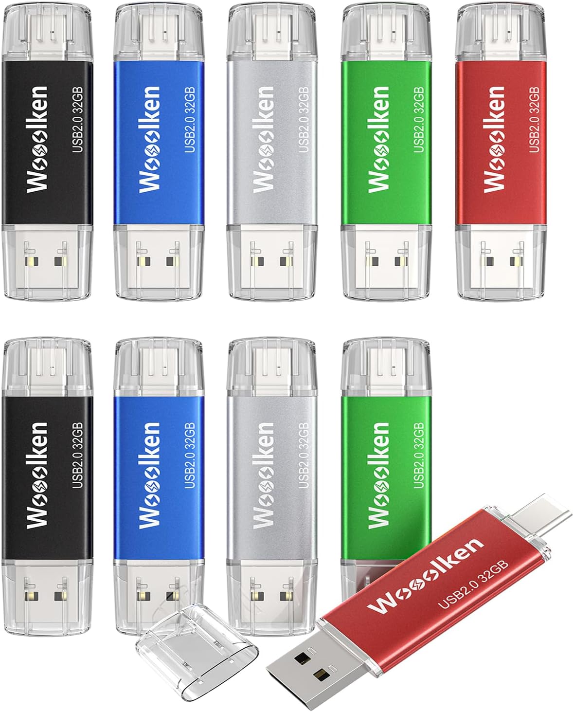 Amazon.com: WesData 5 Pack 16GB USB Flash Drive and 2 Pack USB C ...