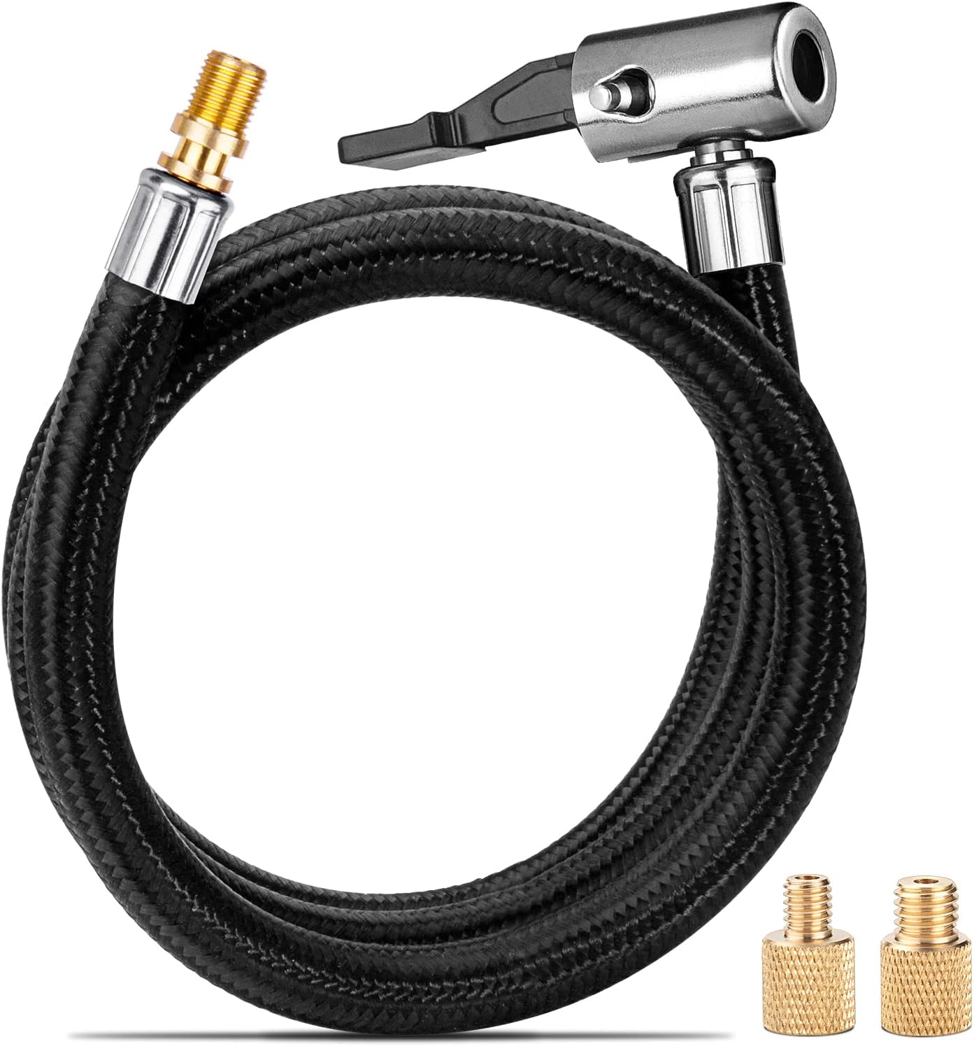 HEAVY DUTY DIGITAL Tire Inflator Pressure Gauge Lock-On Air Chuck 0-150