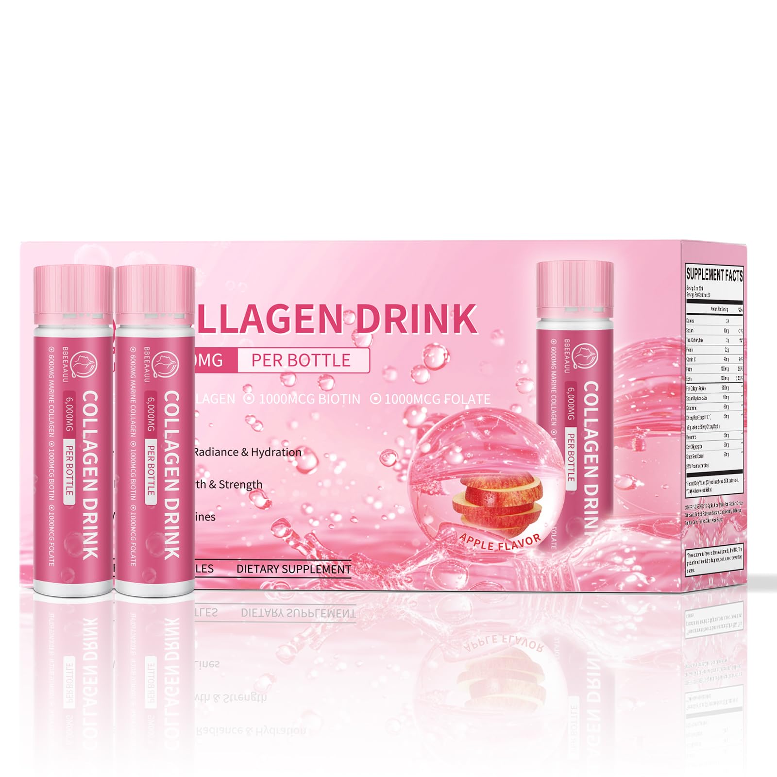 Amazon.com: Collagen Drink 6000mg Marine Collagen Peptides, Liquid ...