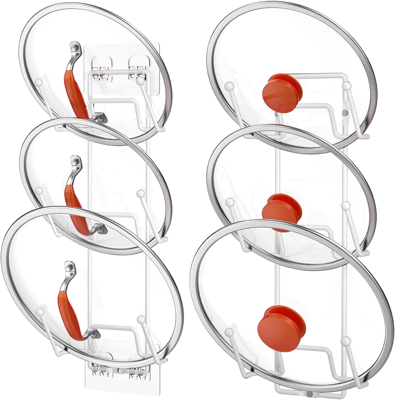 Amazon.com - VZINO 2 Pack Pot Lid Holders for Kitchen Cabinet, No ...