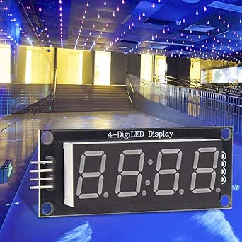 Amazon.com: 4, Digit 7, Segment LED Display Tube Module, Red, Yellow ...