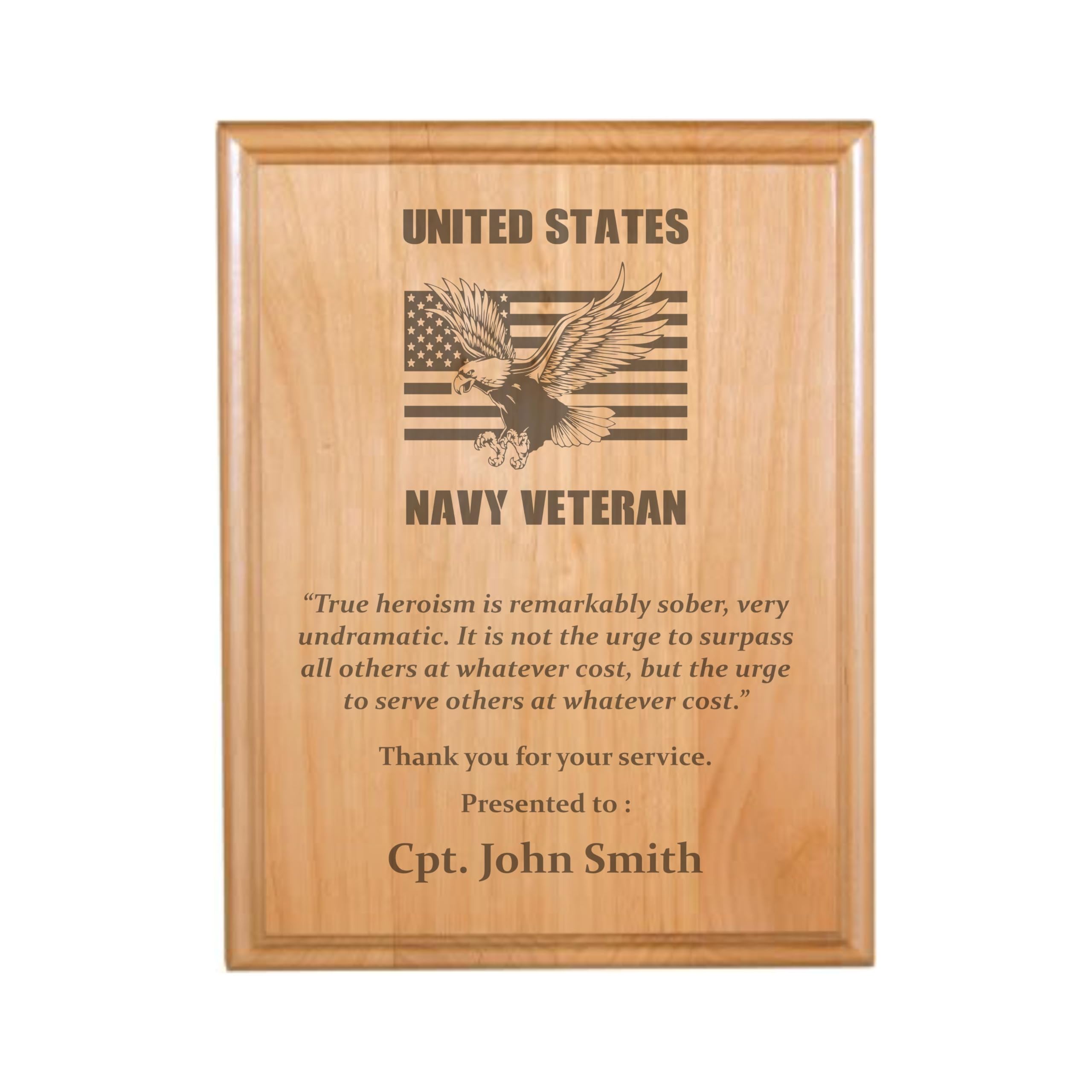 Military Appreciation Plaque Quotes Military Full Color Plaque