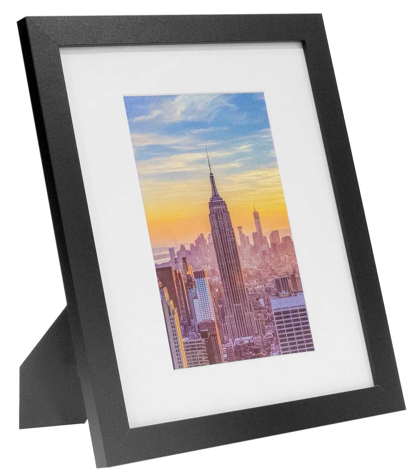 Amazon.com - Frame Amo 10x12 Black Picture Frame, White Mat with 5.5x8 ...