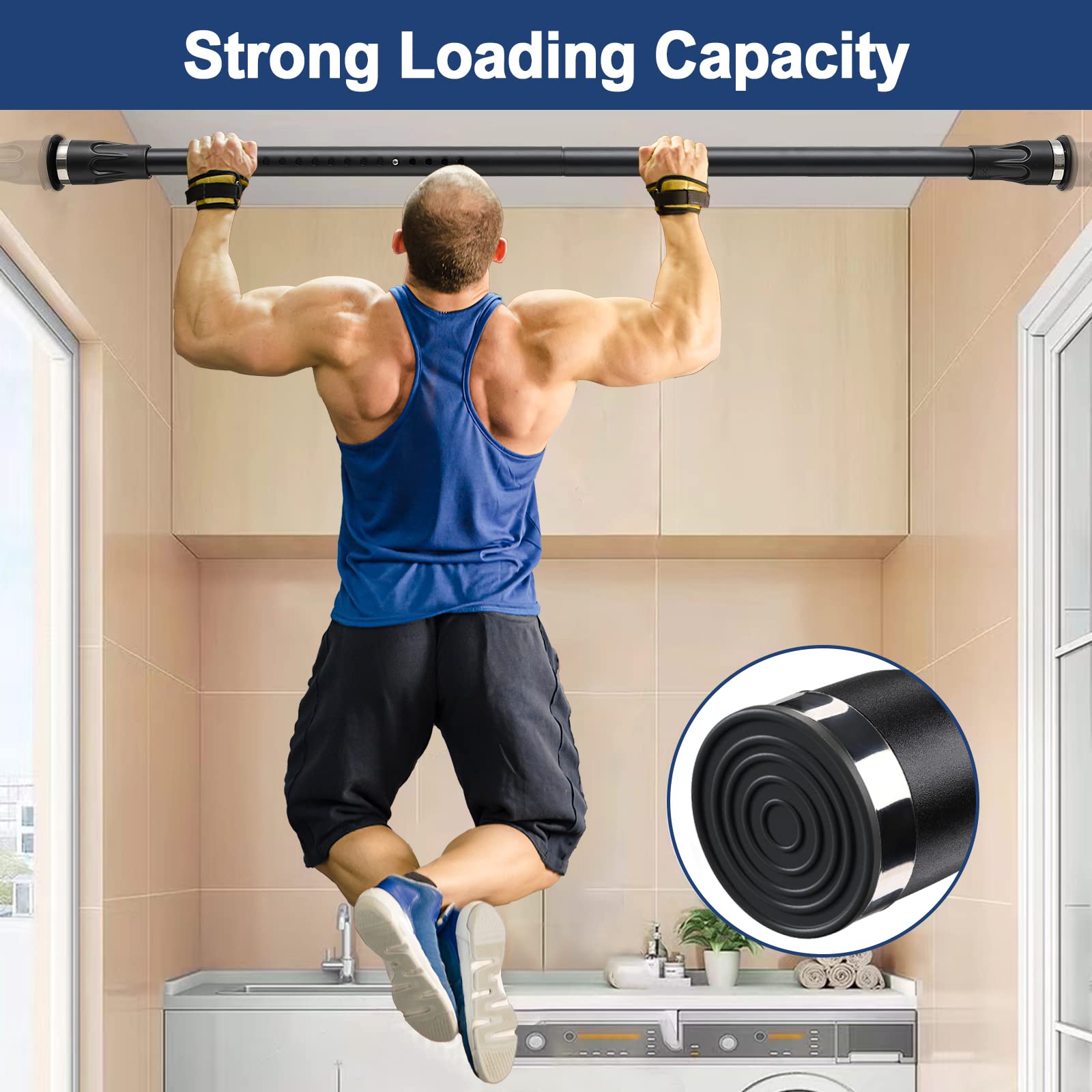 Snapklik.com : Black Closet Rod For Hanging Clothes,31 To 46 Inch ...