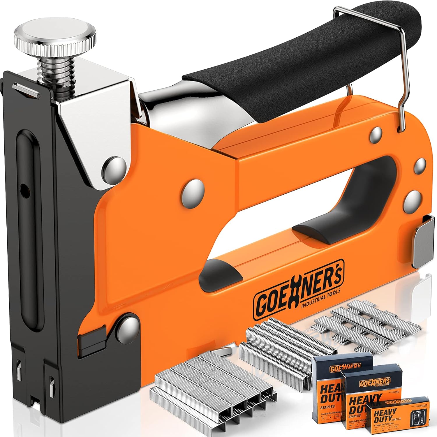 GOEHNER’S Staple Gun – 3 in 1 Heavy Duty Stapler with 3000 Staples ...