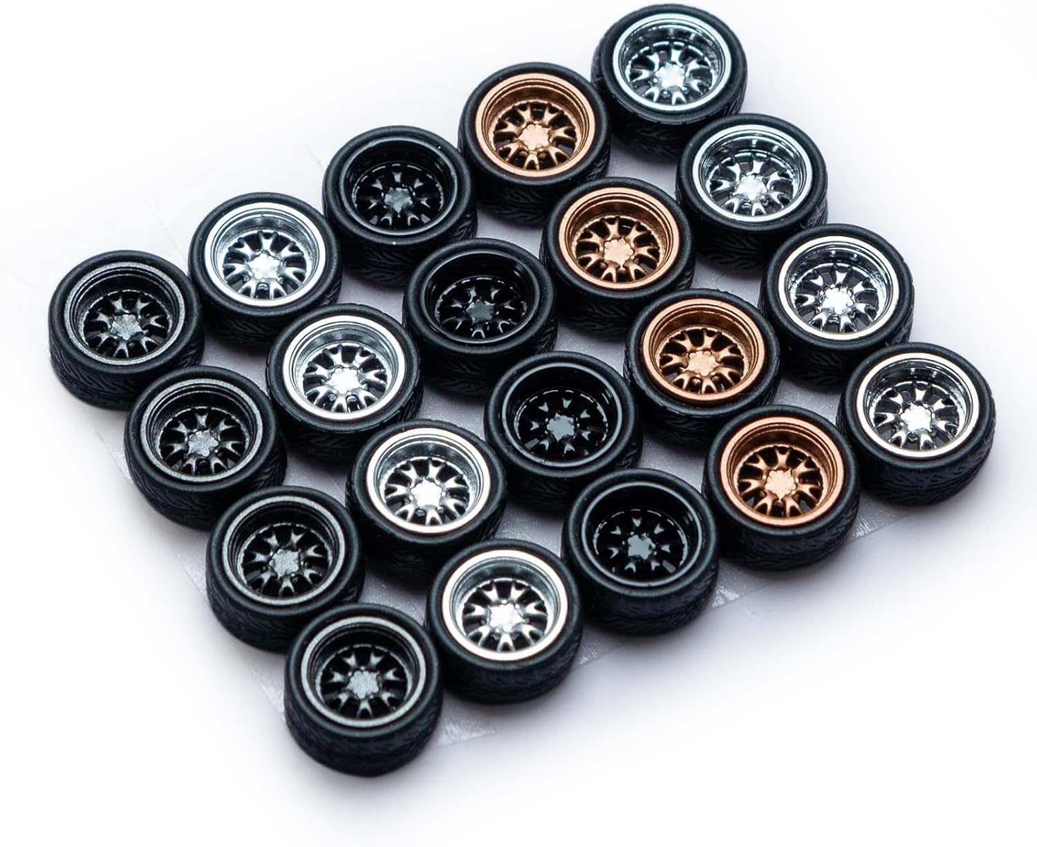 Amazon.com: CHENZHIZHAO 1/64 Wheels and Tires Set, 64 Scale die-cast ...