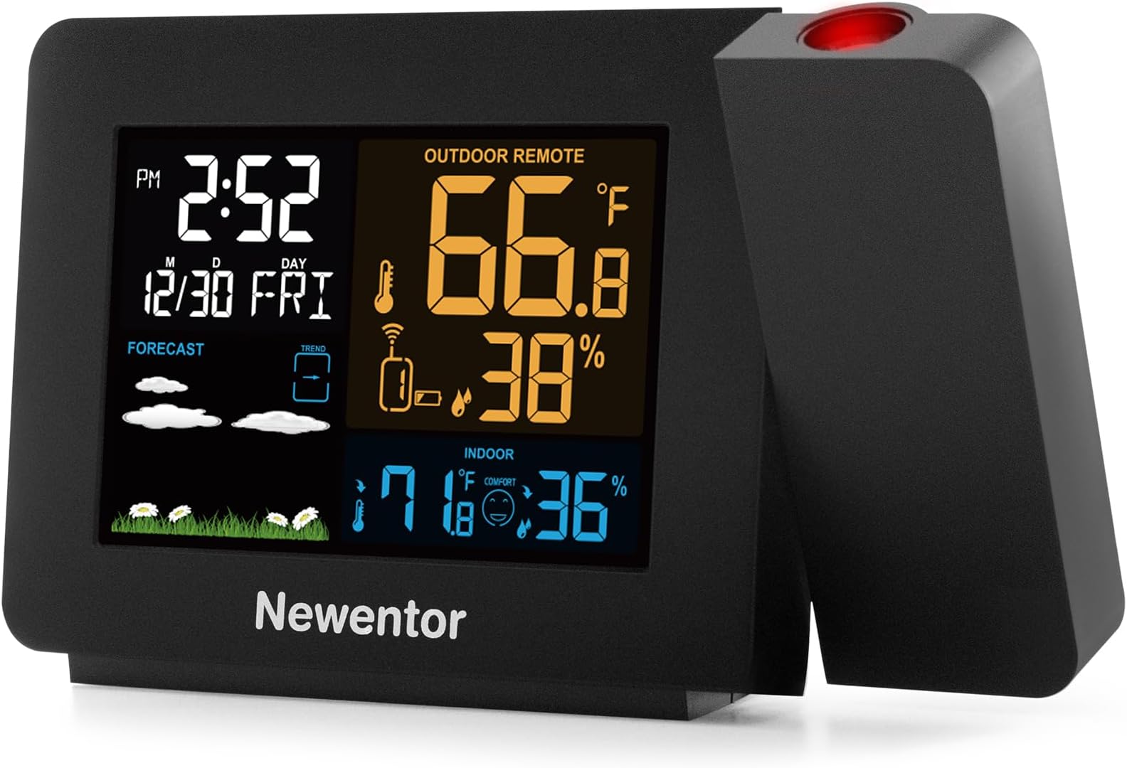 Amazon.com: Newentor Projection Alarm Clock for Bedroom Ceiling, Atomic ...