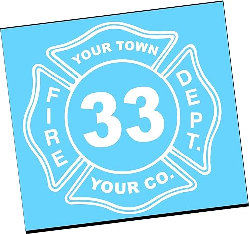 Amazon.com: Custom FIREFIGHTER Badge Fireman Decal Vinyl Sticker fire ...