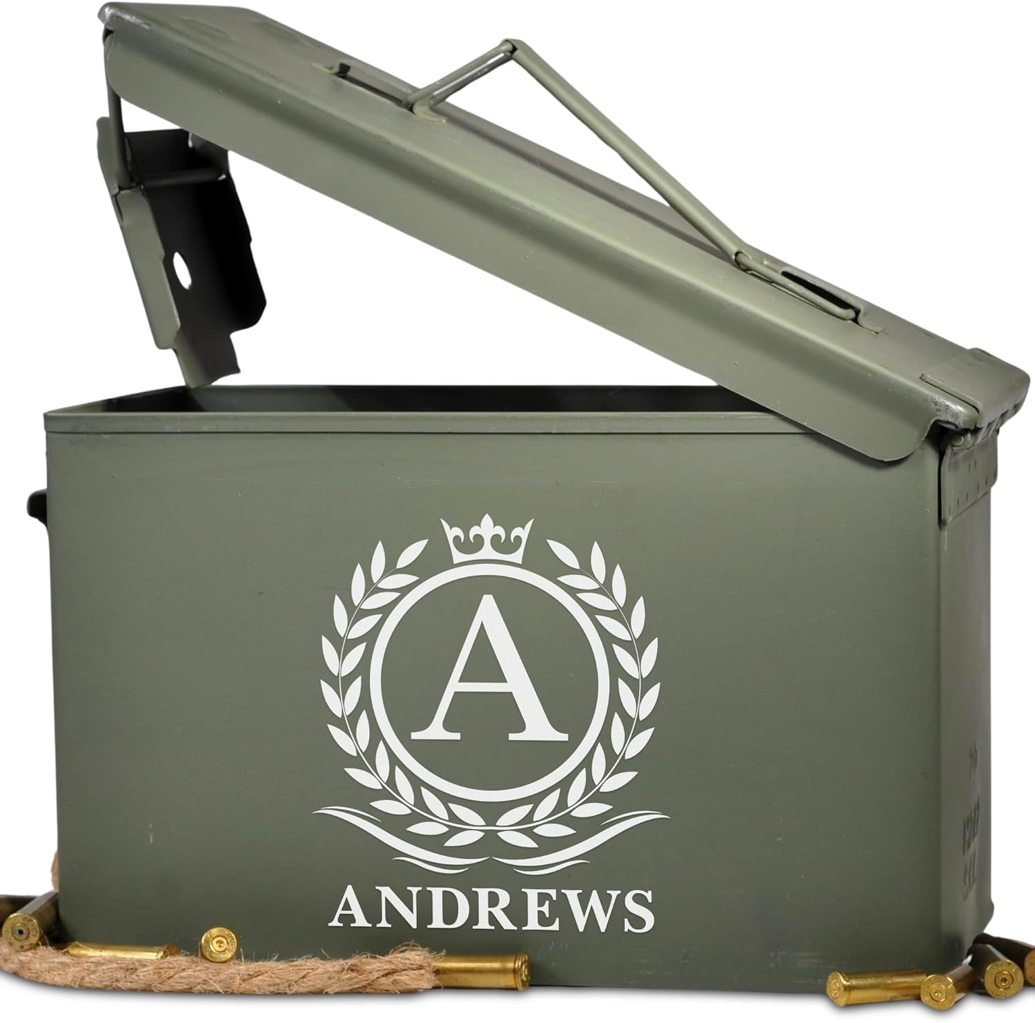 Amazon.com: Personalized Ammo Box for Men - Custom Monogram Ammo Can ...
