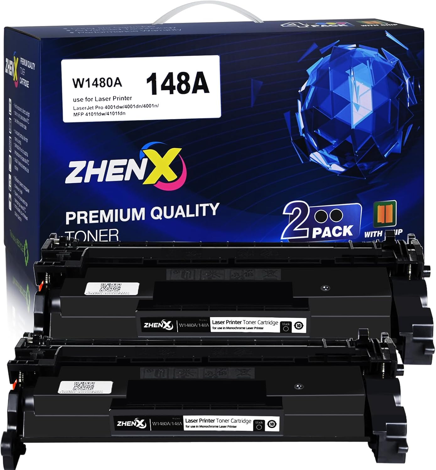 Amazon.com: 148A Toner Cartridge (with Chip) Black Replacement ...