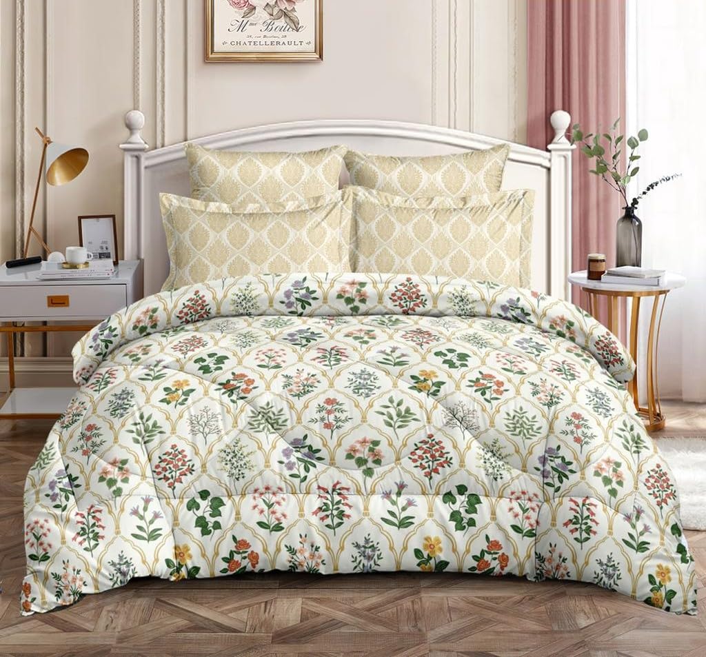 Buy DECOMIZER Luxurious Glace Cotton Duvet Cover, Comforter Cover ...