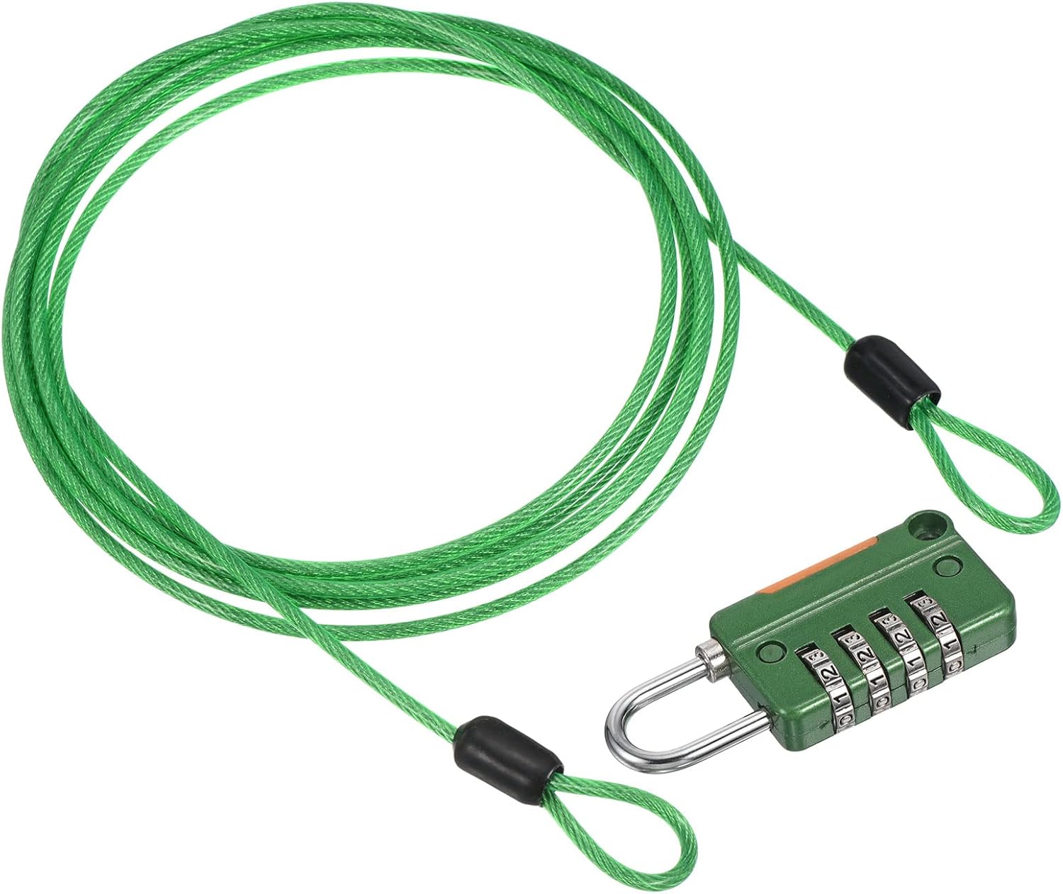 PATIKIL Security Steel Cable with 4 Digit Combination Lock, 6.5Ft ...
