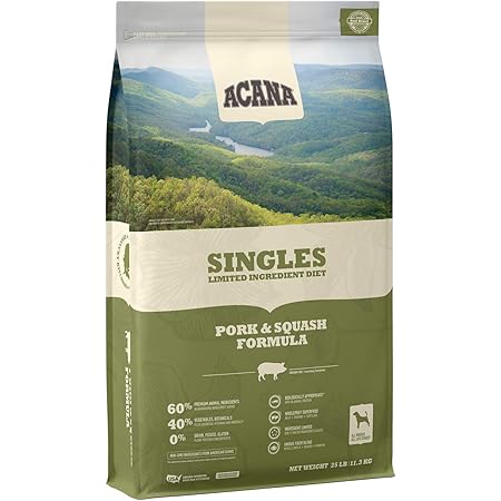 Amazon.com: ACANA Singles Limited Ingredient Dry Dog Food, Pork ...
