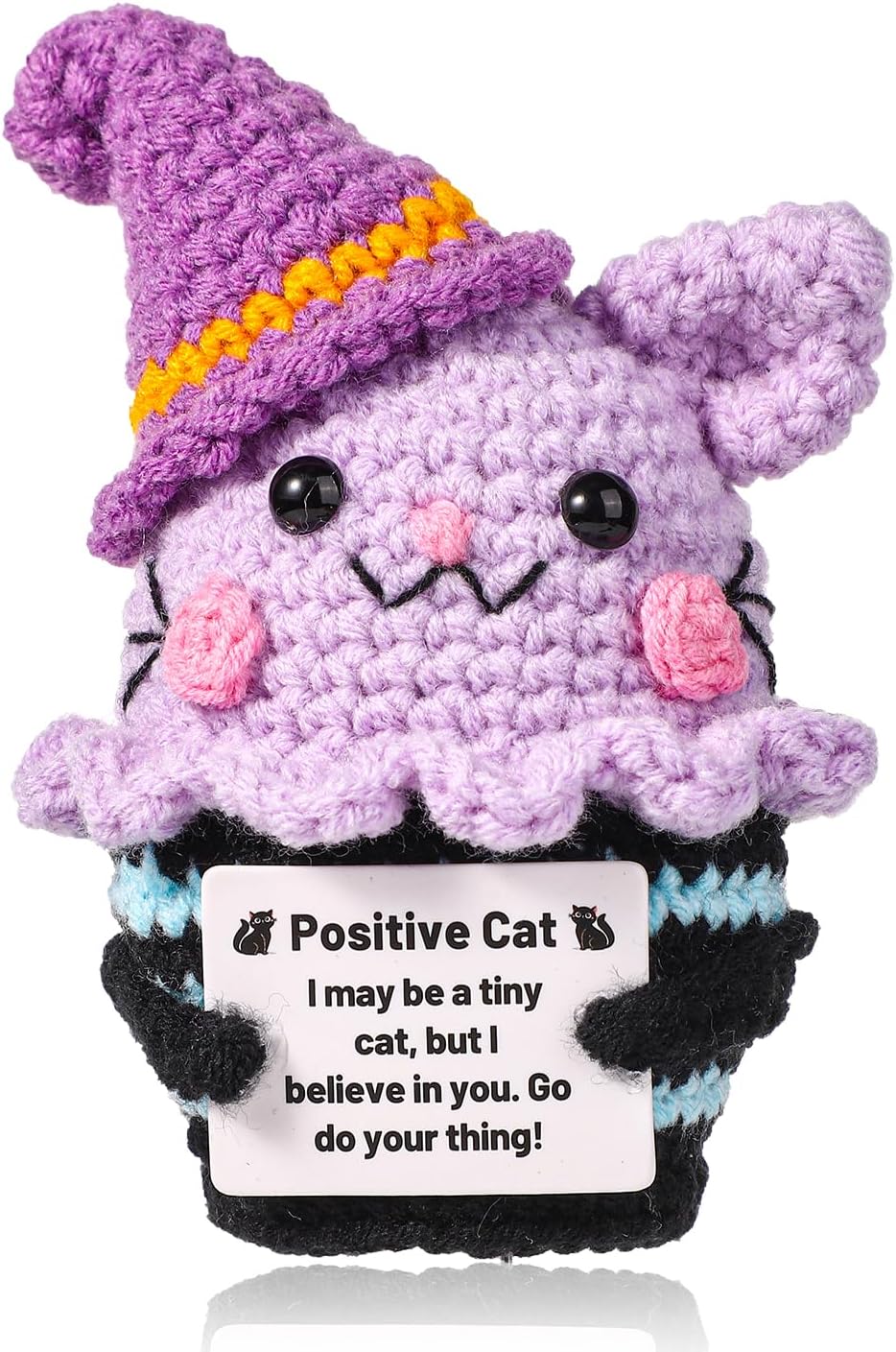 Amazon.com: Positive Cat, Positive Emotional Kitty with Witch Hat, Mini ...