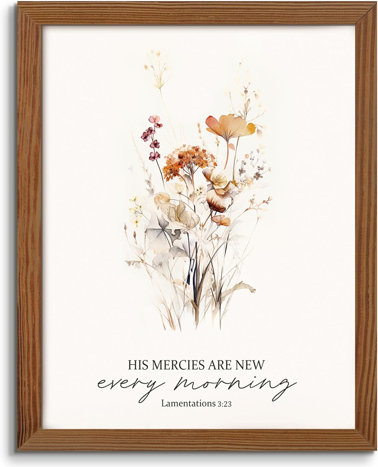 Amazon.com: Framed Christian Wall Decor His Mercies are New Every ...