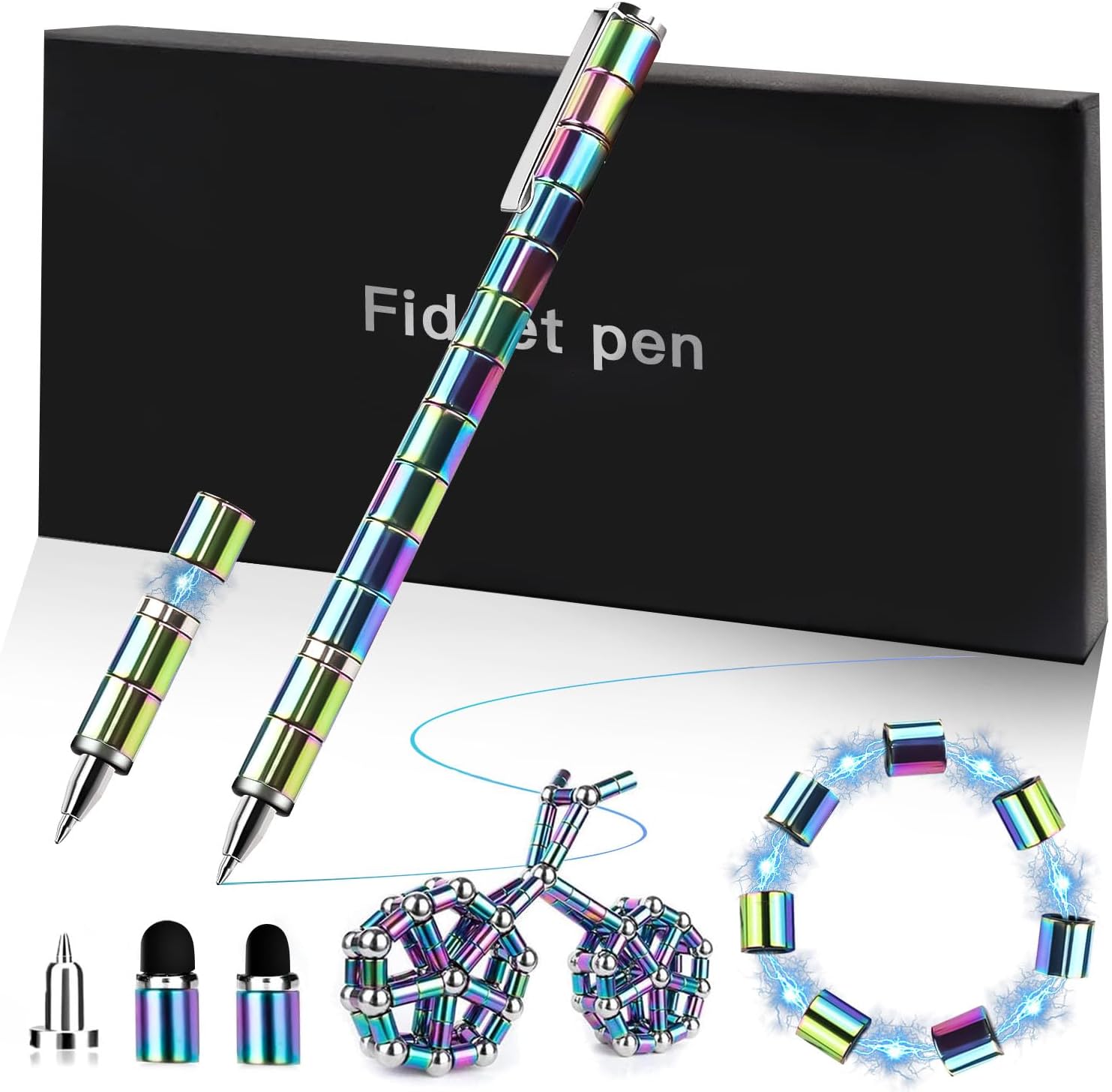 RoserRose Fidget Pen, Magnet Stift, Magnetischer Kugelschreiber, Lustig ...