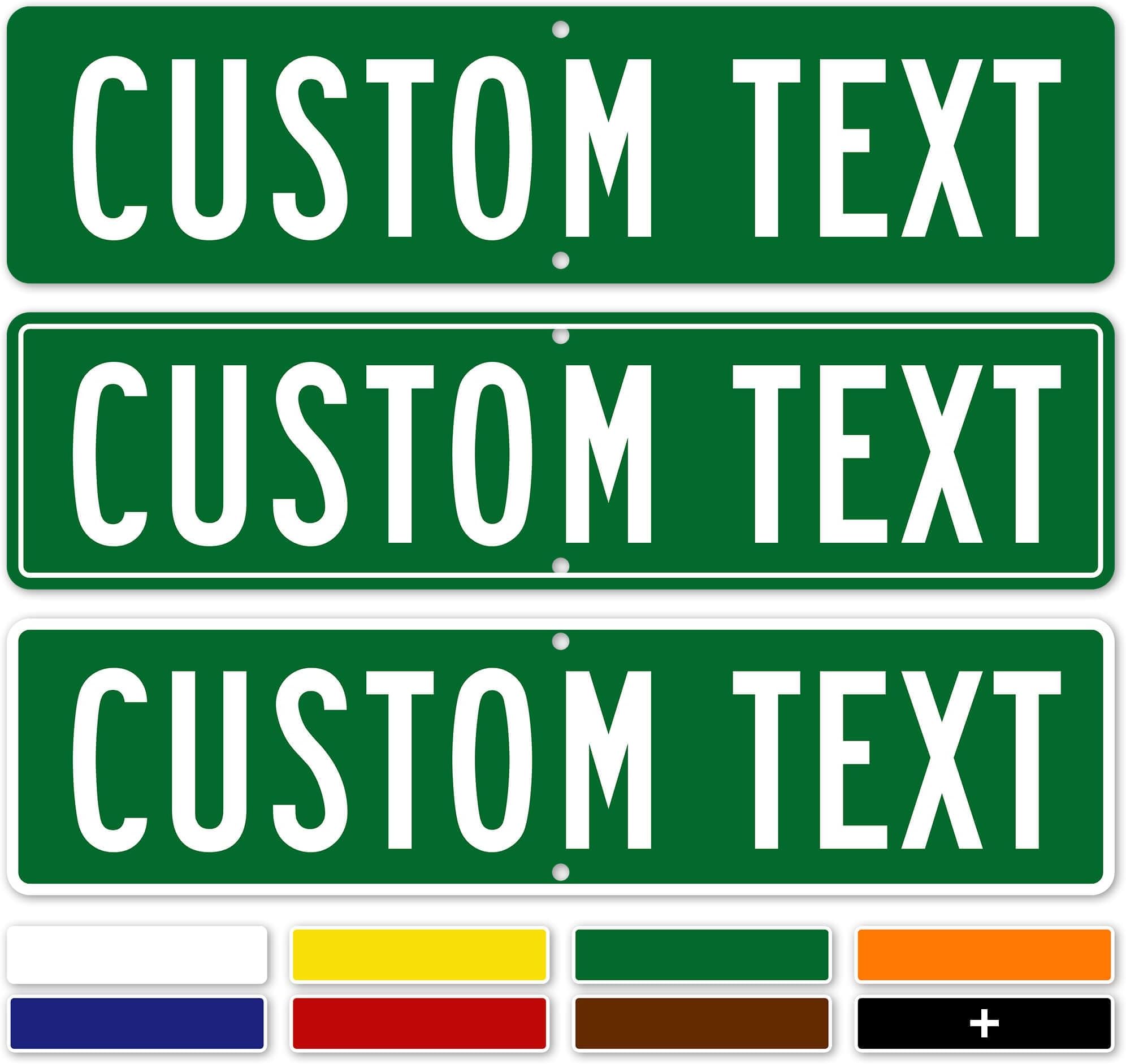 Amazon.com: Custom Street Sign, Road Sign, Address Sign, 8 Colors ...