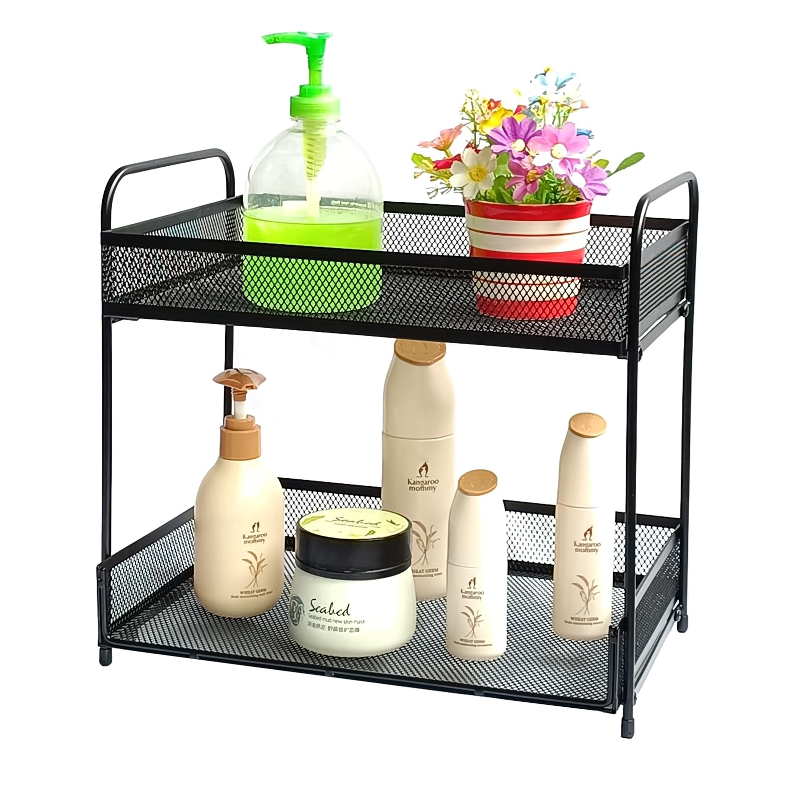 Amazon.com: SETTFRFE Two Tier Shelf Organizer,Bathroom Countertop ...