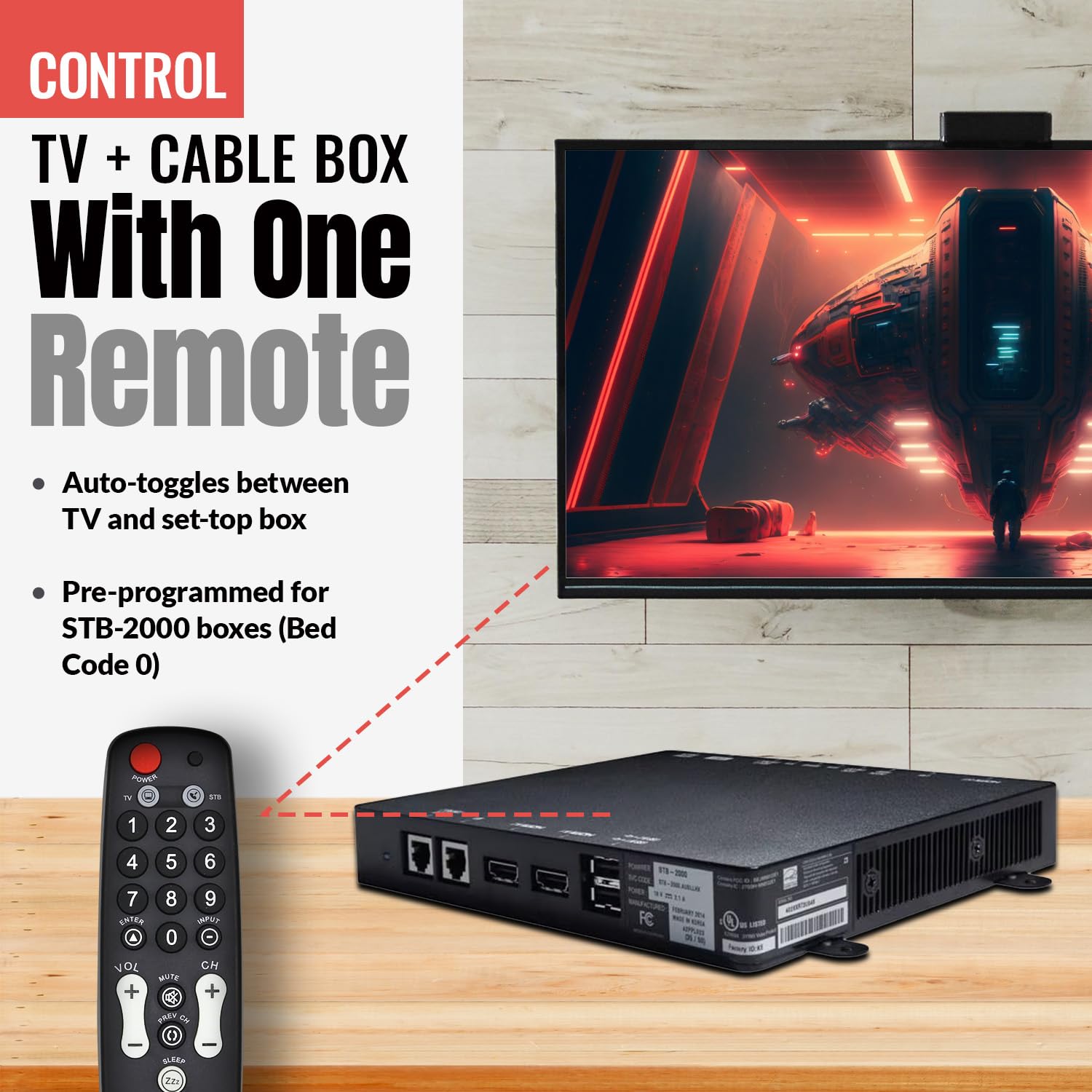 Snapklik.com : 2-Pack Anderic Hospitality Universal TV Remote Control ...
