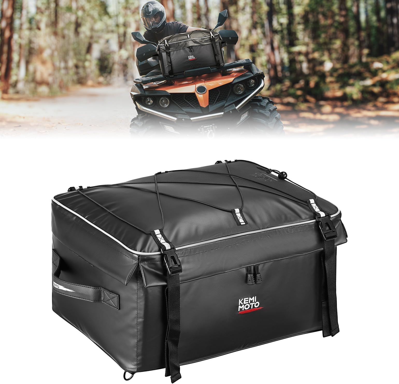 Amazon.com: BLACKHORSE-RACING 35inch ATV/UTV Rear Aluminum Storage Box ...