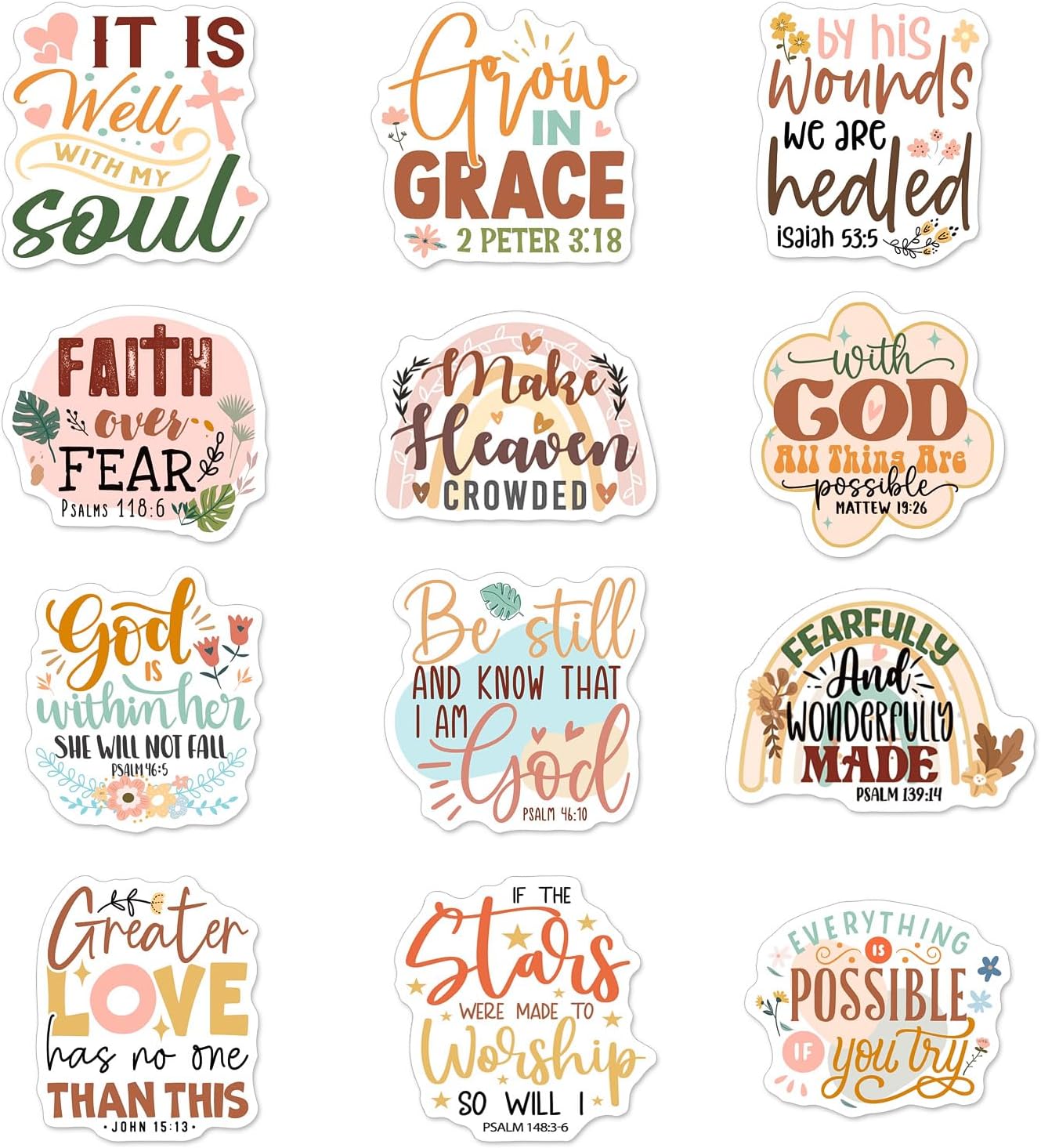 Amazon.com: Wxiben Bible Verse Fridge Magnet - 12 Pcs Christian ...