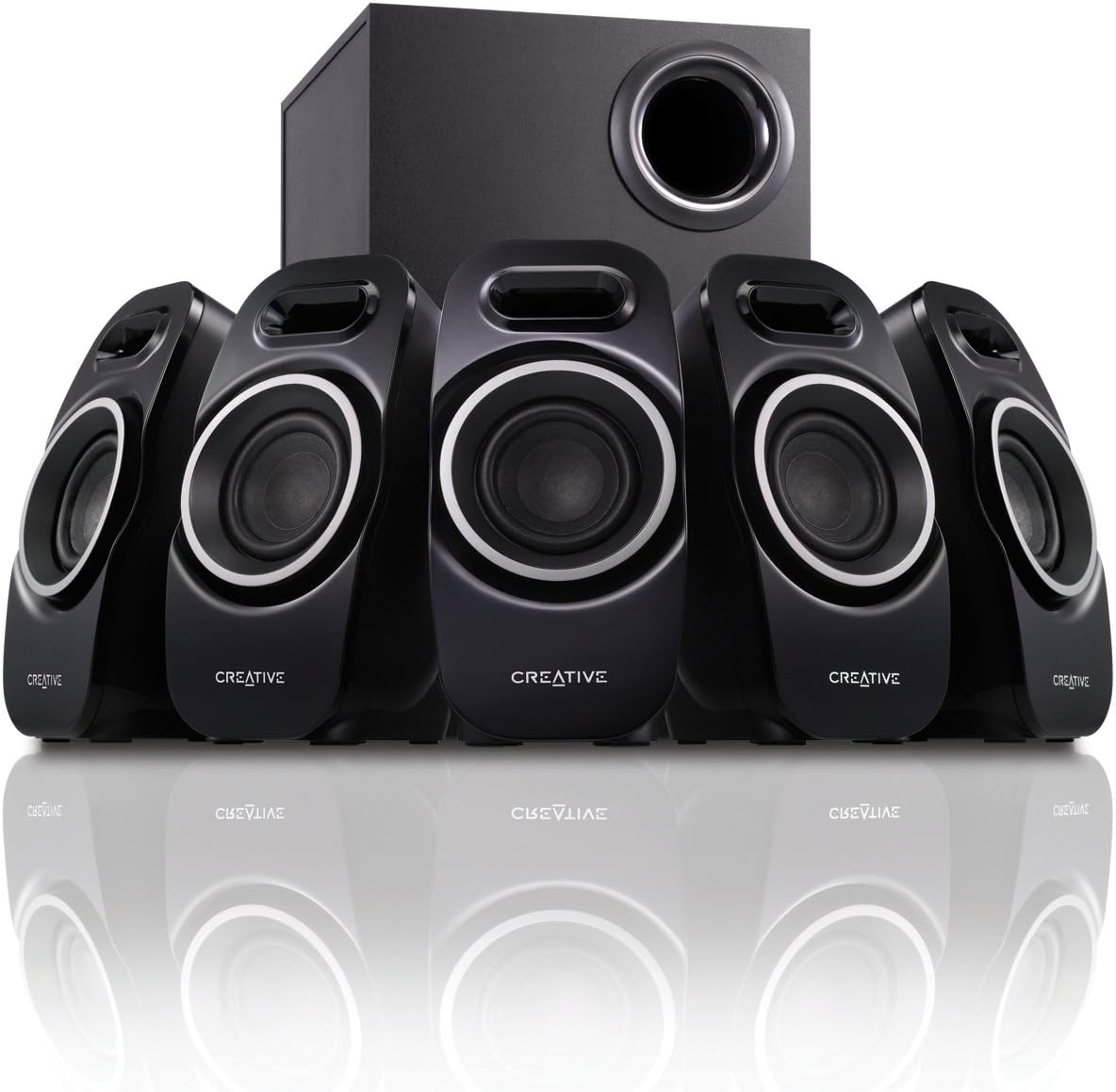 Amazon.co.jp: Creative 5.1ch スピーカー SBS A550 ゲーム 映画 サラウンド SP-SBS-A550 ...