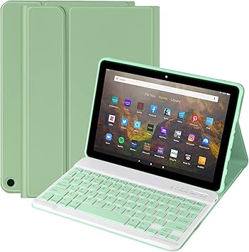 Amazon.com: Keyboard Case for Kindle Fire HD 10/HD 10 Plus Table 2021 ...