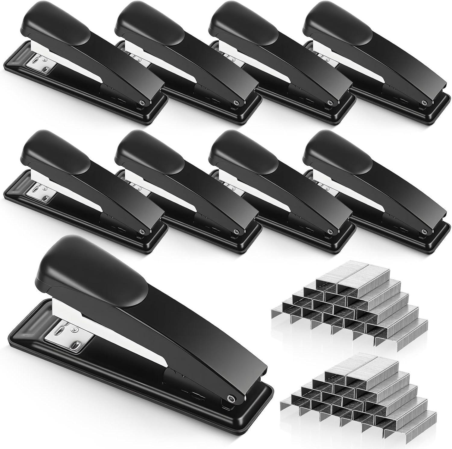 Amazon.com : IANFAN 9 Pcs Desktop Stapler Bulk, Metal Desktop Staplers ...