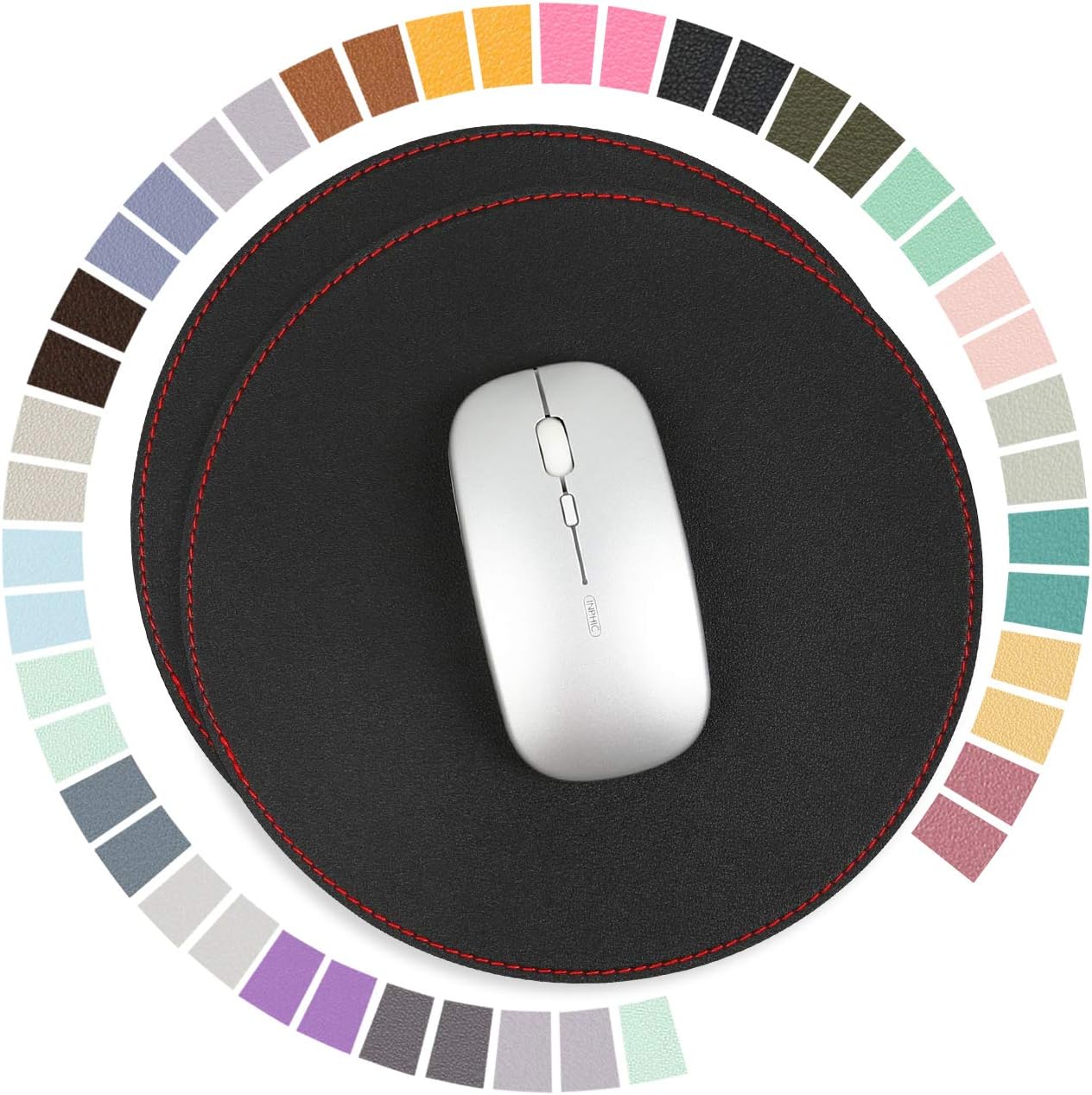 Amazon.com: YSAGi 2 Pack Mouse Pads, Ultra Thin Waterproof PVC Leather ...