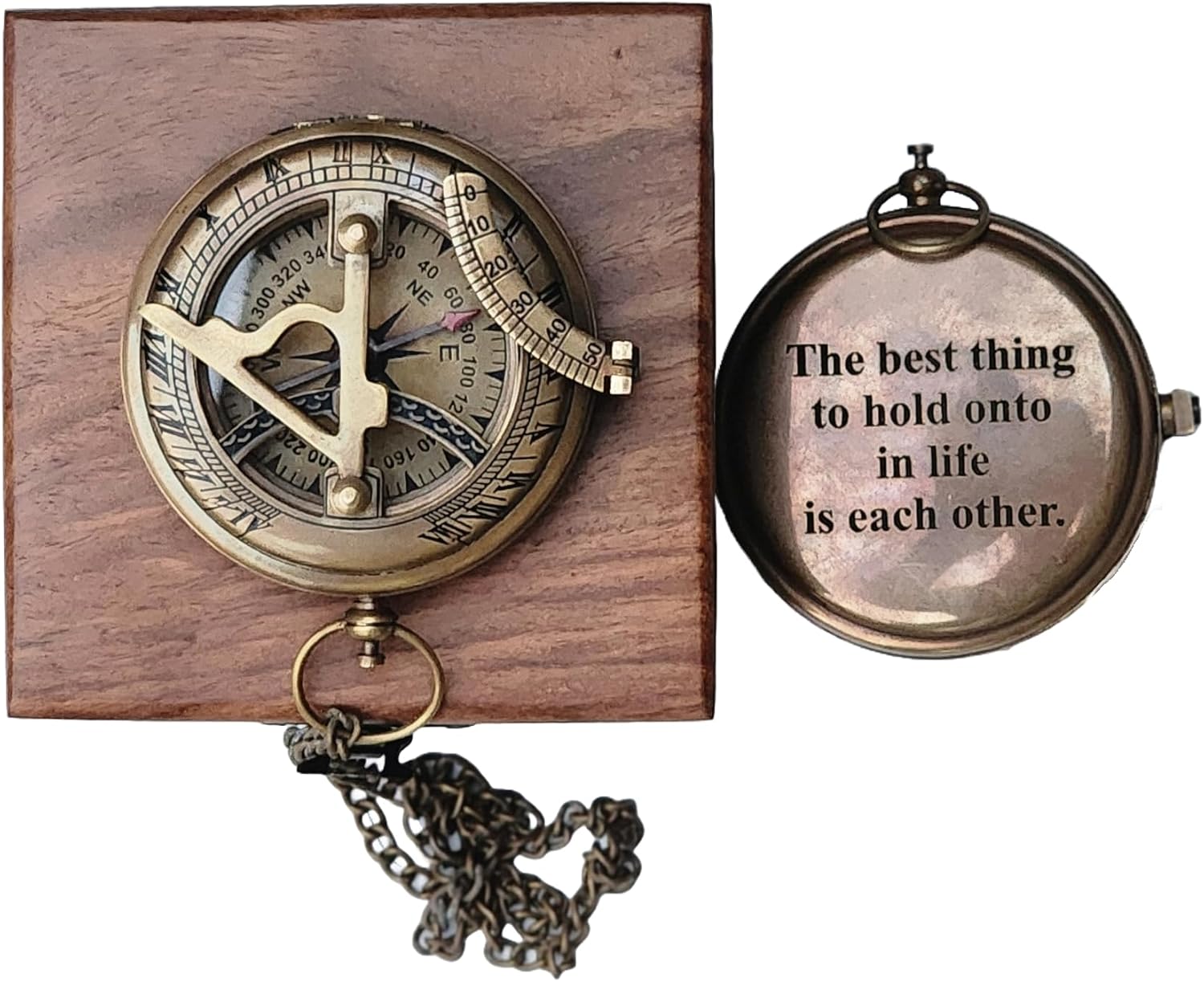 Amazon.com: Personalized Sundial Compass 2.5 Inch, Engraved Antique ...