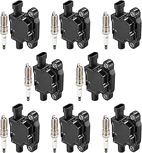 Amazon.com: BDFHYK 8 Ignition Coil Pack UF742 and 8 Iridium Spark Plug ...
