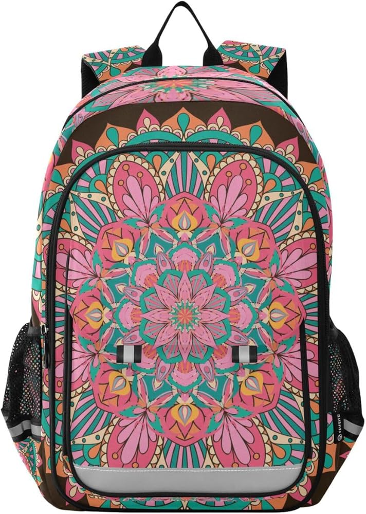 Pink Striped Backpack