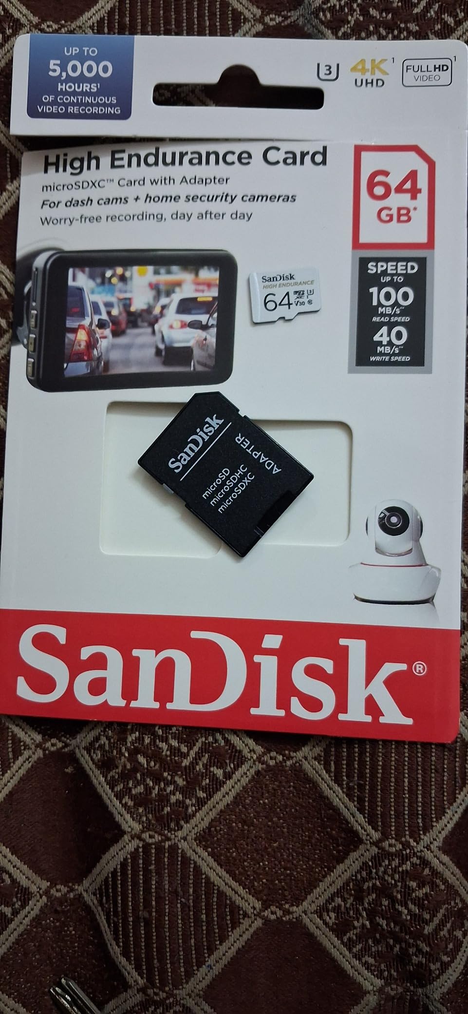 SanDisk 128GB High Endurance Video MicroSDXC Card with Adapter for Dash ...