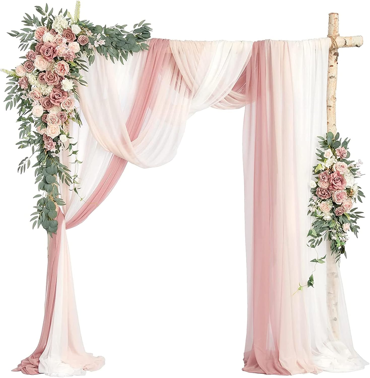 Amazon.com: Wedding Arch Flowers Boho(5 Pack), Arch Draping Fabric and ...