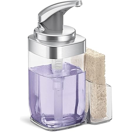 Amazon.com: simplehuman 22 oz. Square Push Pump Soap Dispenser with ...