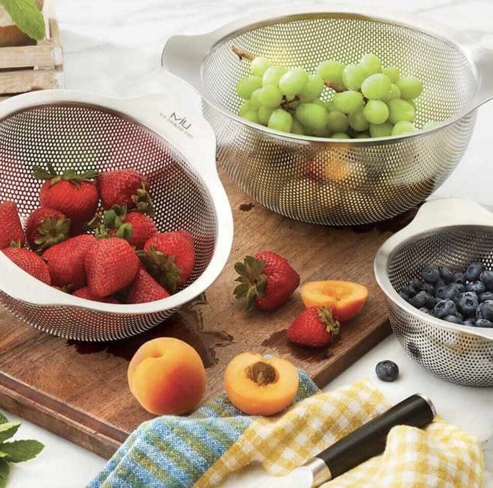 Amazon.com: MIU 18-8 Stainless Steel 3 Piece Colander Set