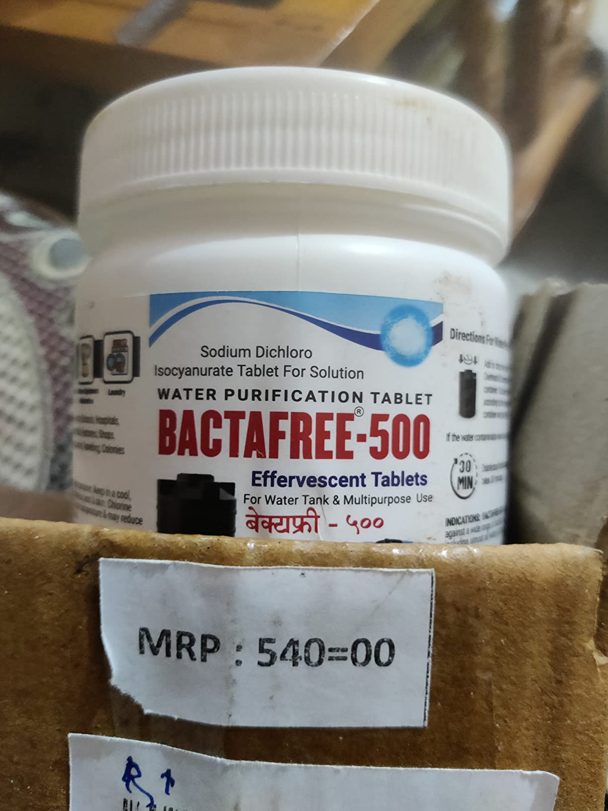 Bactafree 500 Water Purification Tablets - Each Tablet for 500 Litres ...